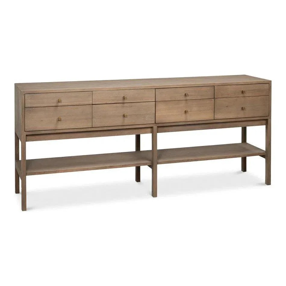 Adler Natural Rectangular Console Table - LOOMLAN