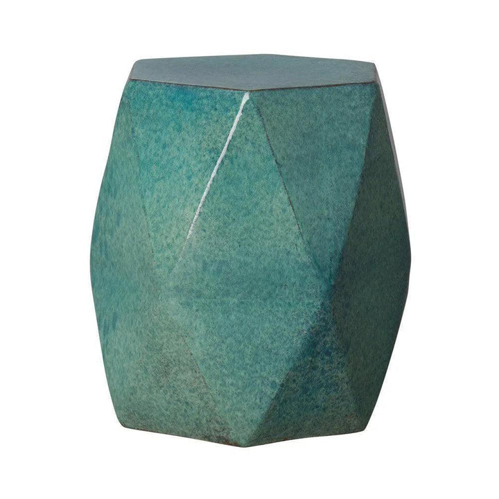 18 in. Brilliant Matrix Ceramic Garden Stool - LOOMLAN