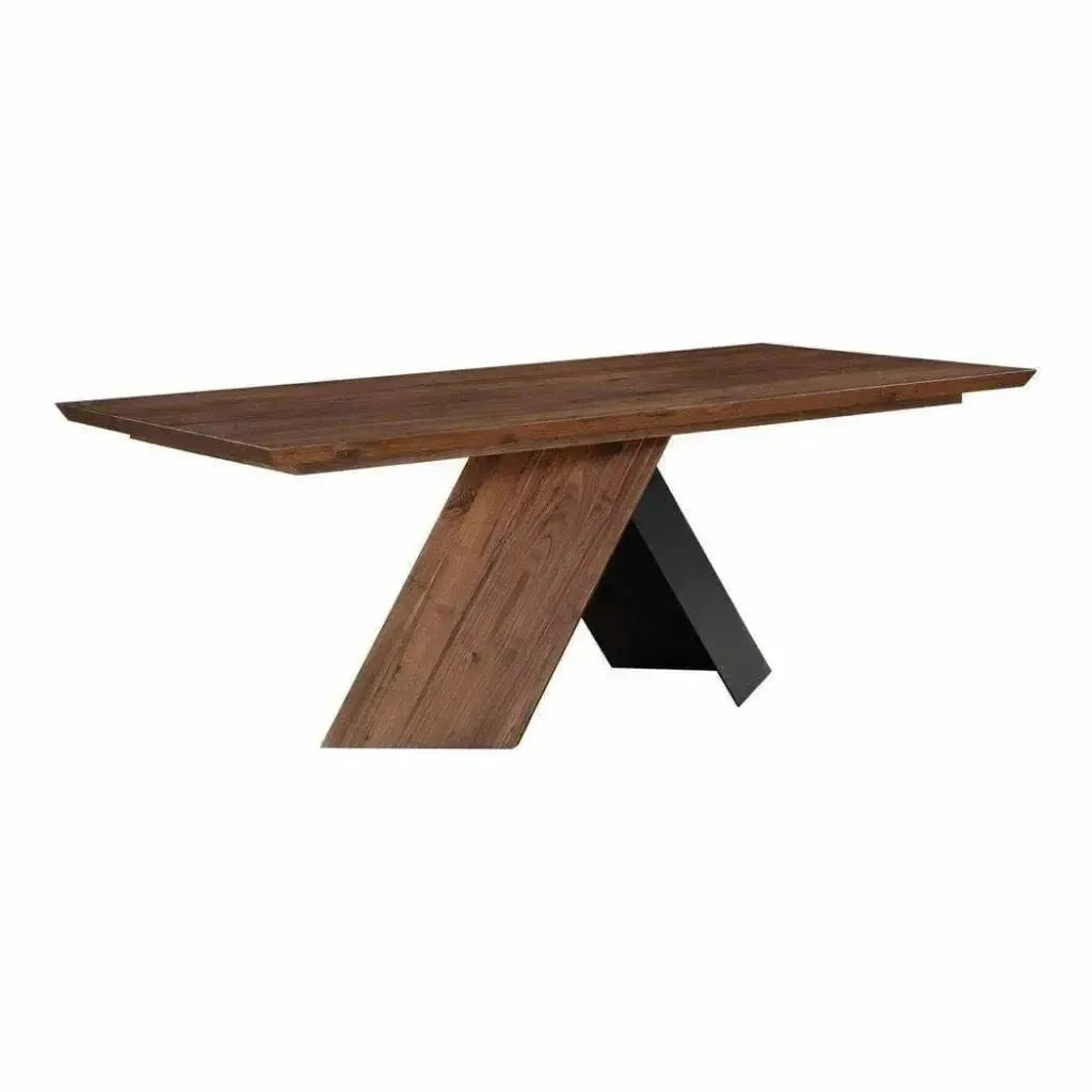 80 Inch Dining Table Brown Contemporary - LOOMLAN