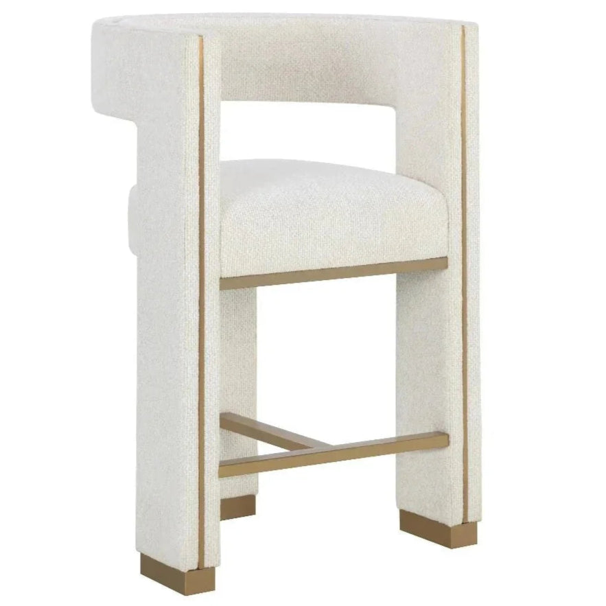Adamina Performance Fabric Counter Stool - LOOMLAN