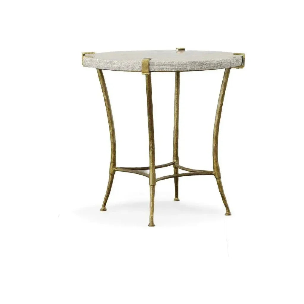 Adelaide Side Table With Marble Top - LOOMLAN