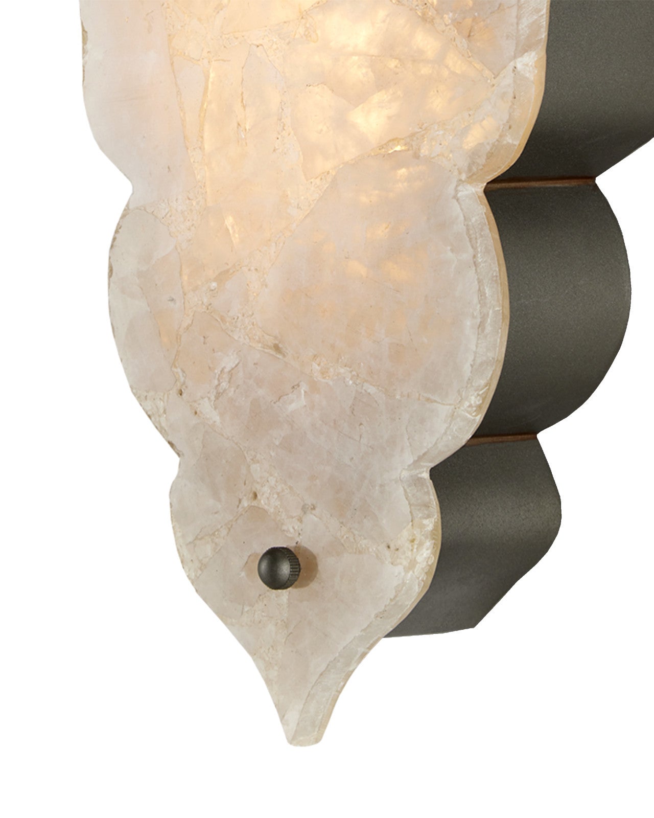 Get Andalusia Iron Wall Sconce with Quartz Stone Elegance – LOOMLAN