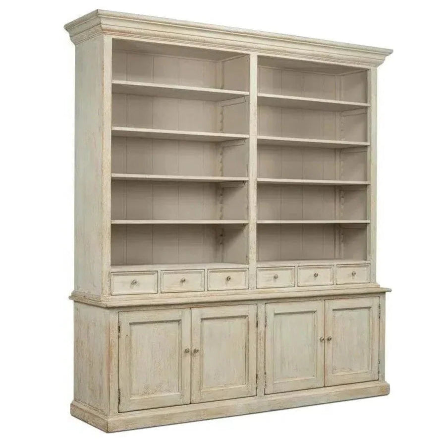 Angelique Bookcase With Cabinets and Drawers - LOOMLAN