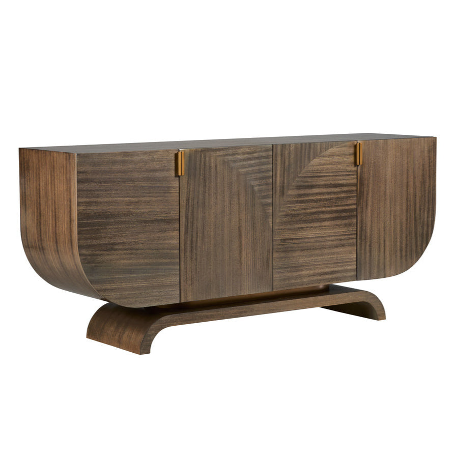 Get Ardelle Credenza Elegant Walnut Design With Brass Touch – LOOMLAN