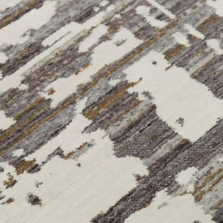 Atte Abstract / Gray Large Area Rugs For Living Room - LOOMLAN