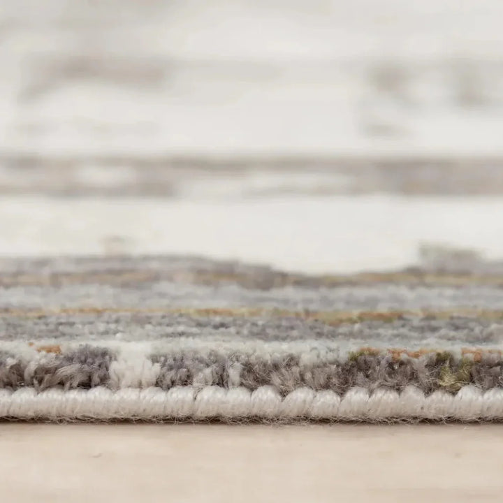 Atte Abstract / Gray Large Area Rugs For Living Room - LOOMLAN