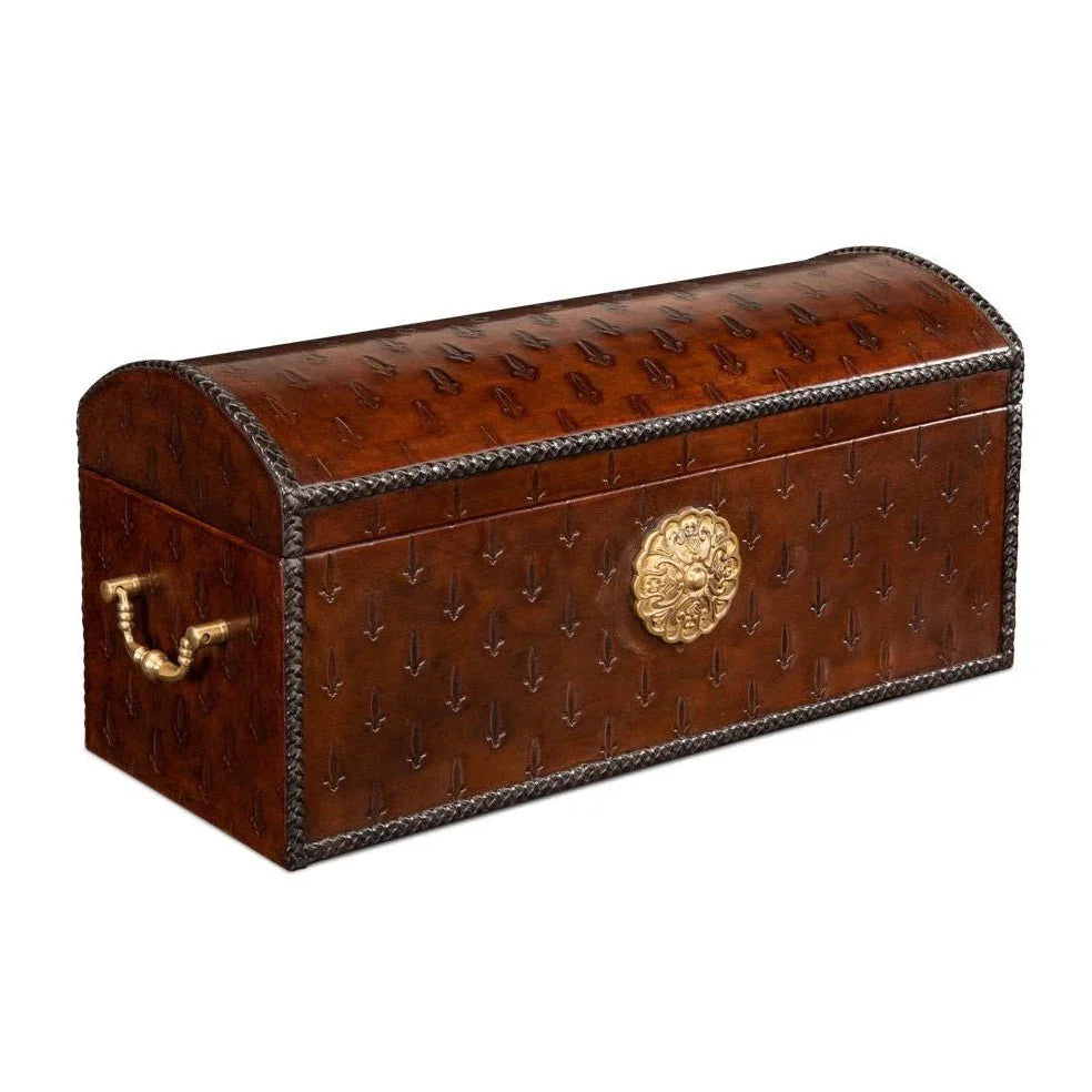 Baron's Reddish Brown Leather Box - LOOMLAN