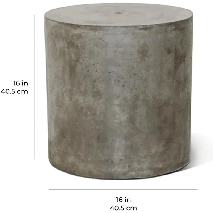 Bill Accent Table - Ebony White Outdoor End Table - LOOMLAN