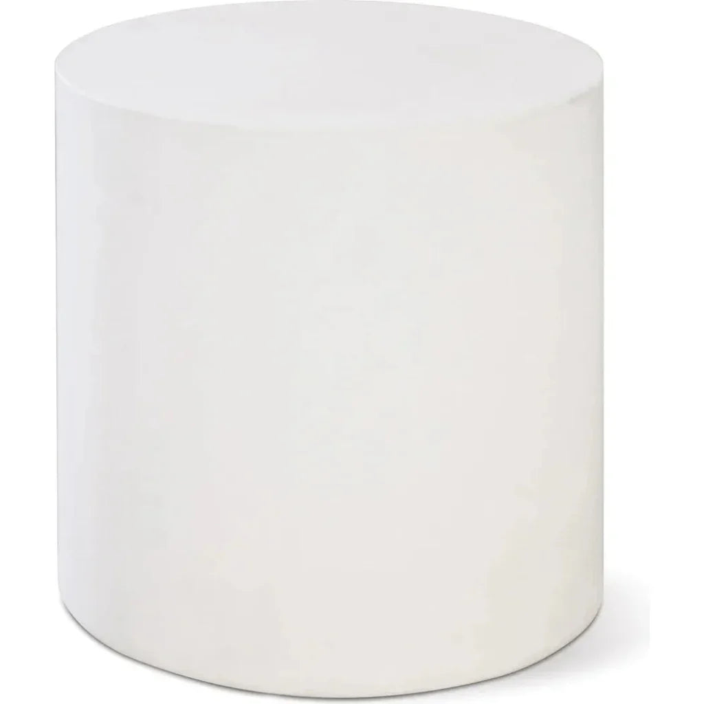 Bill Accent Table - Ebony White Outdoor End Table - LOOMLAN