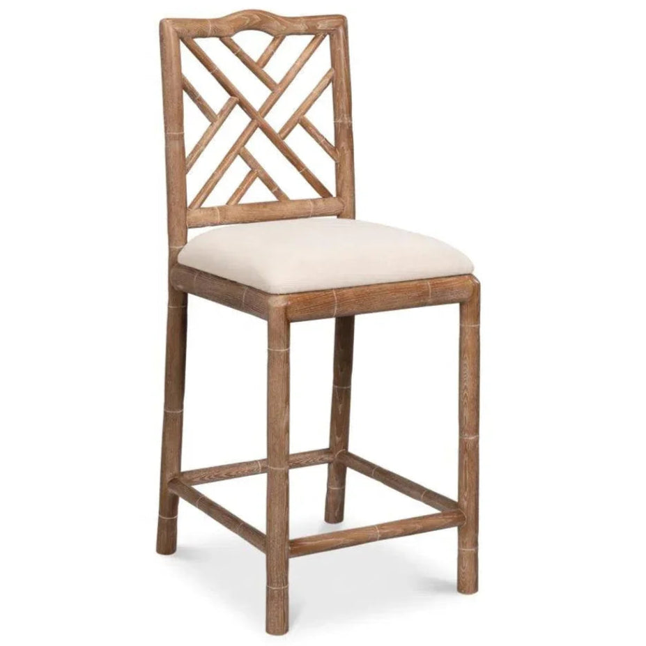 Brighton Counter Stool White Wash - LOOMLAN