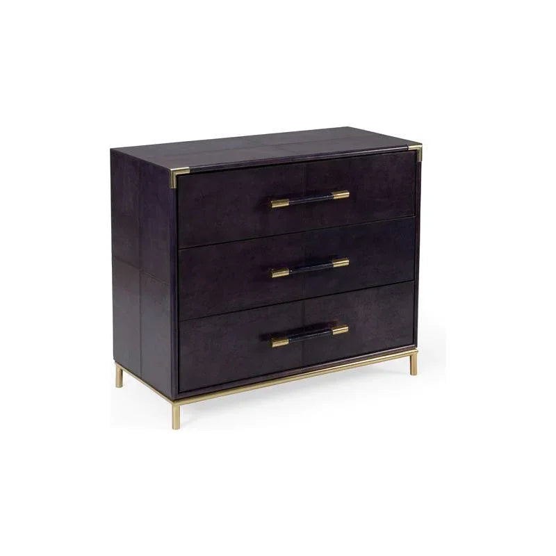 Bruce Black Leather Wrapped Chest - LOOMLAN