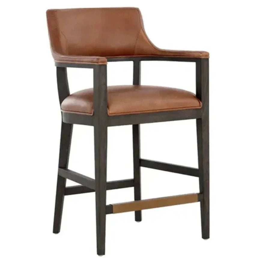 Brylea Leather Counter Stool - LOOMLAN