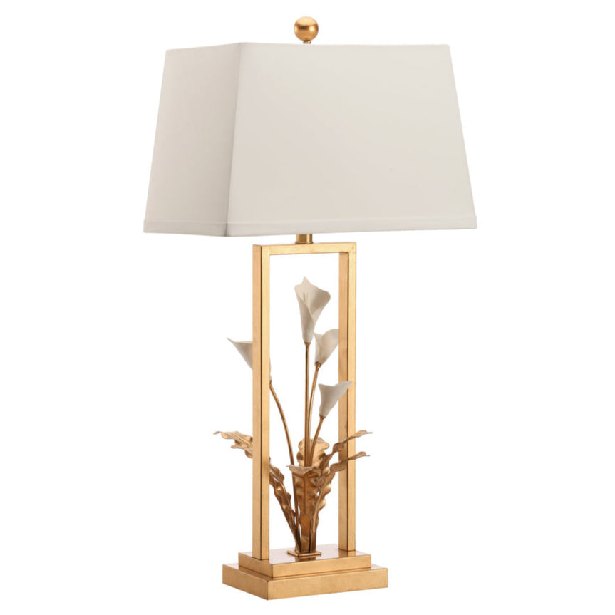 Get Cain Calla Lily Lamp Elegant Gold Floral Design – LOOMLAN