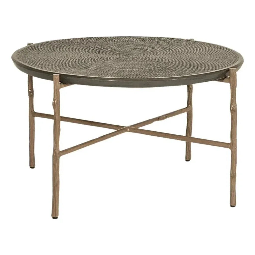Castelle Twig Faux Wood Look Outdoor Coffee Table - LOOMLAN