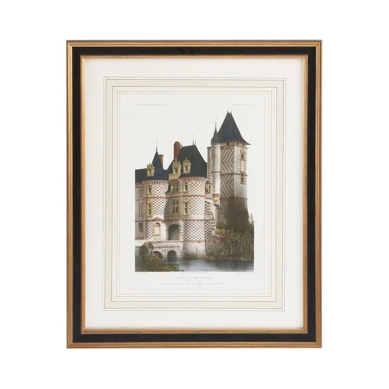 Chateau Des Reaux Gold Framed Artwork - LOOMLAN