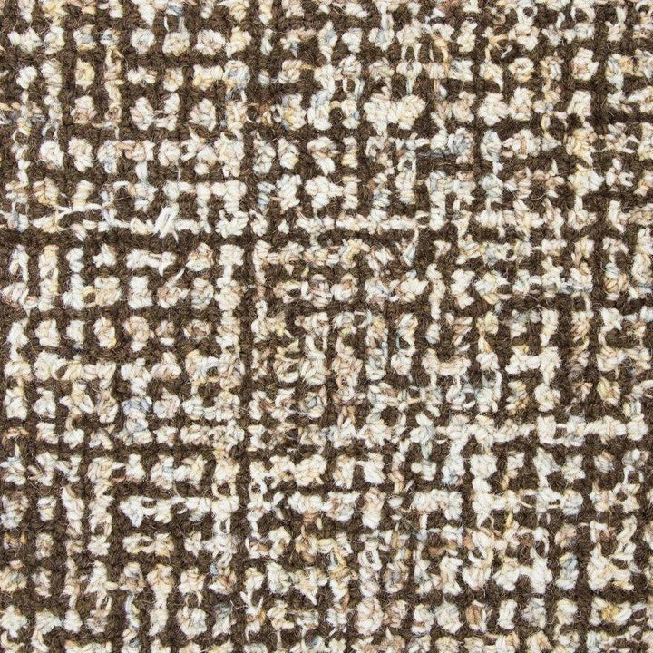 Chaw Brown Round Area Rugs For Dining Room - LOOMLAN