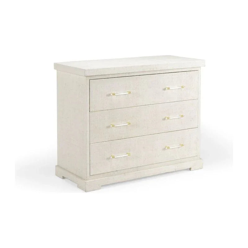 Clifton Raffia Textured Side Chest - LOOMLAN