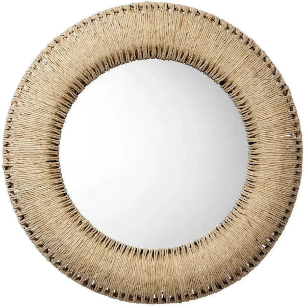 Coastal Style Corn Leaf Rope Round Hollis Wall Mirror – LOOMLAN
