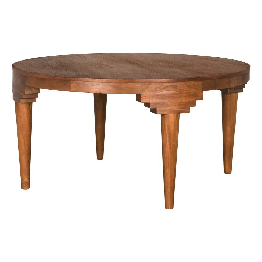 Davis Wooden Round Dining Table - LOOMLAN