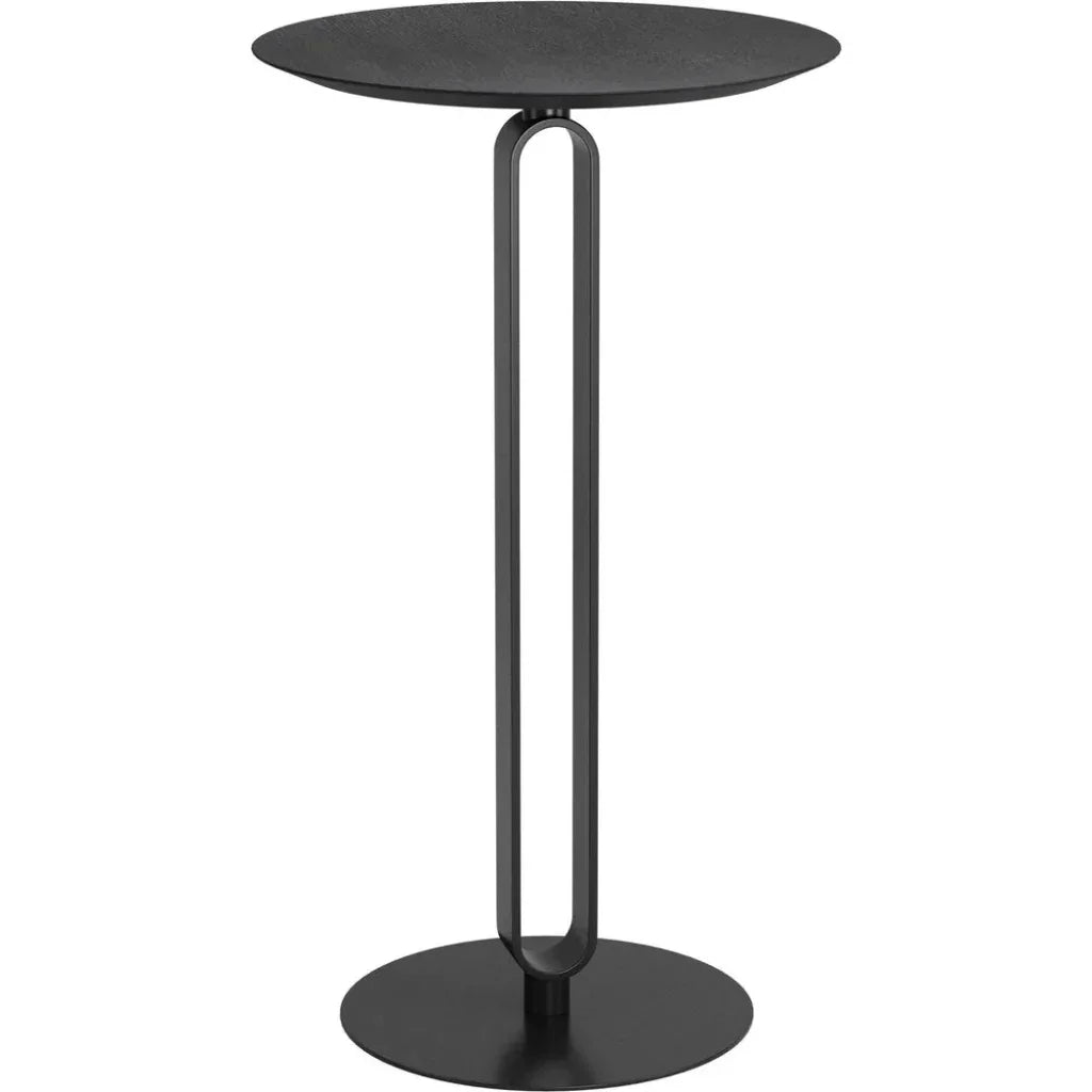 Derry Black Round Bar Table - LOOMLAN