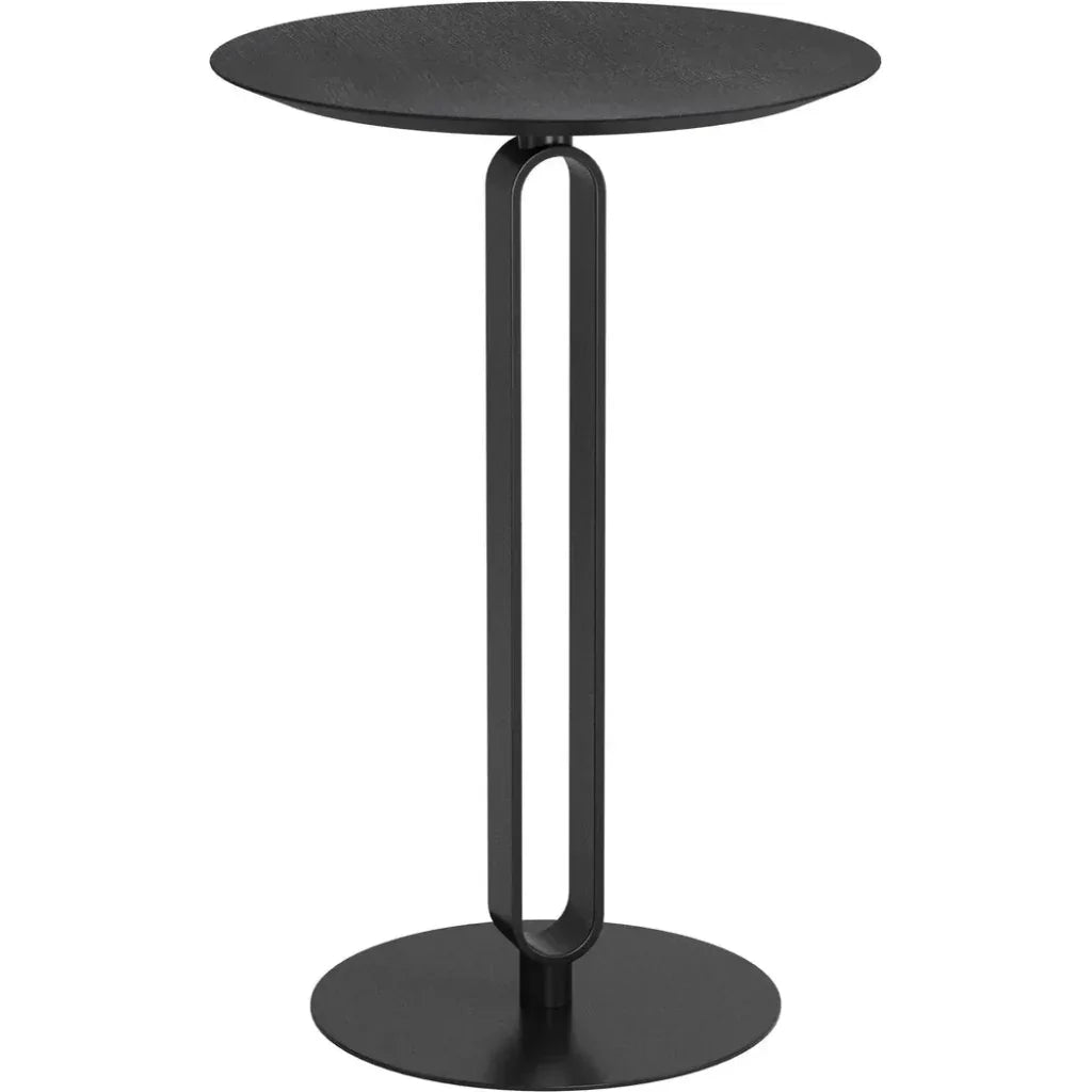 Derry Black Round Counter Table - LOOMLAN