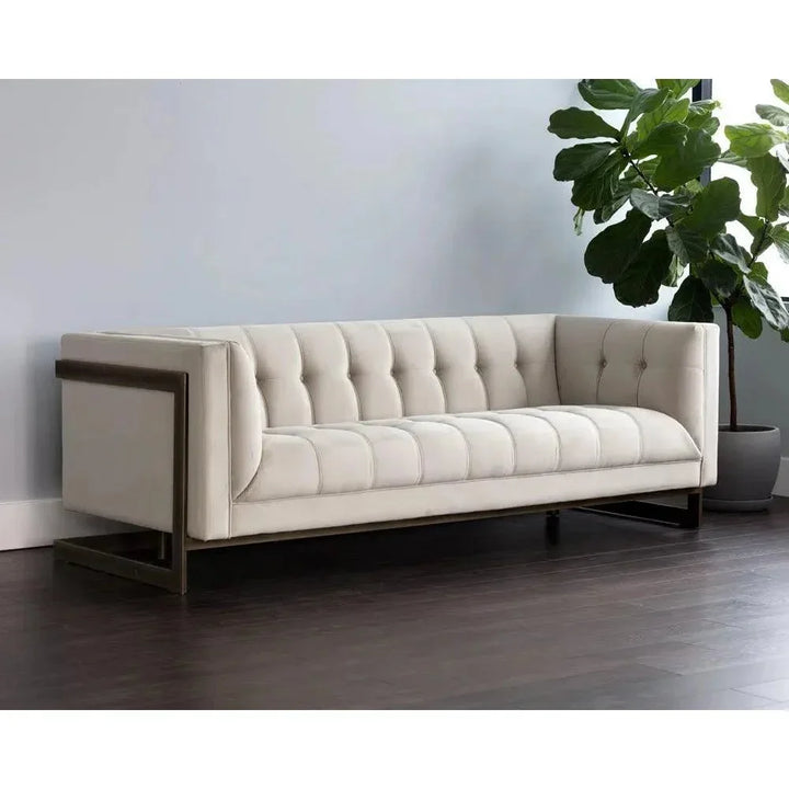 Ekon Fabric Streamlined Sofa - LOOMLAN
