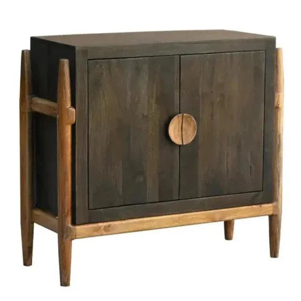 Elaran Wooden Dark Brown Cabinet - LOOMLAN