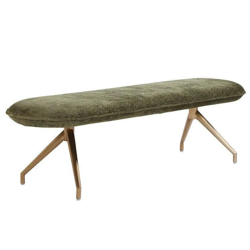 Elowen Fabric OvalBackless Bench - LOOMLAN