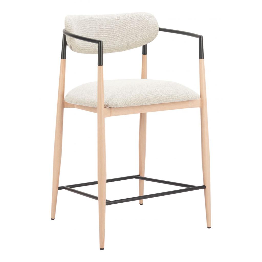 Get Equinox Counter Stool Modern Design Oyster Gray Finish – LOOMLAN