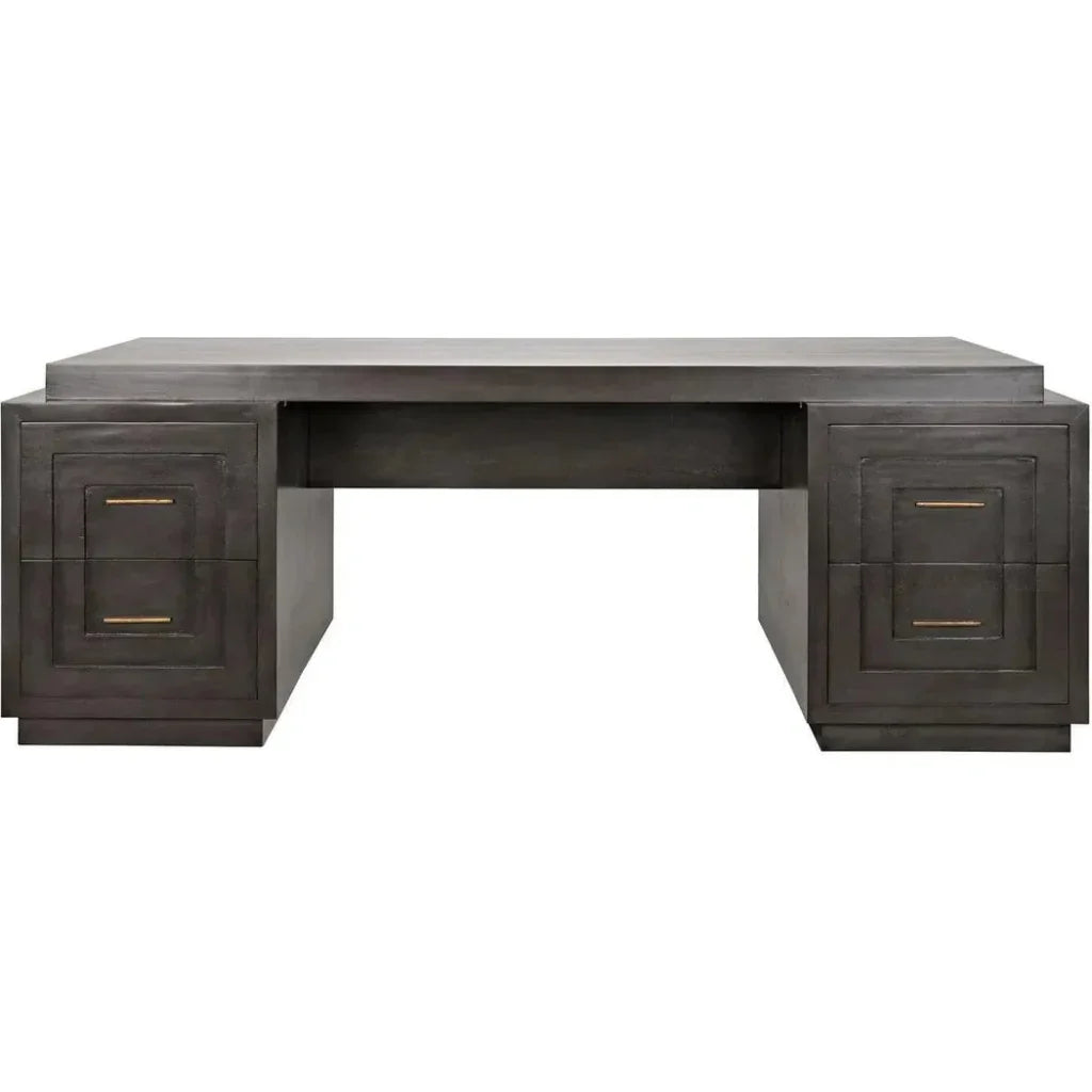 Extra Large Mentor Desk,Wood Unique Desk Drawers - LOOMLAN