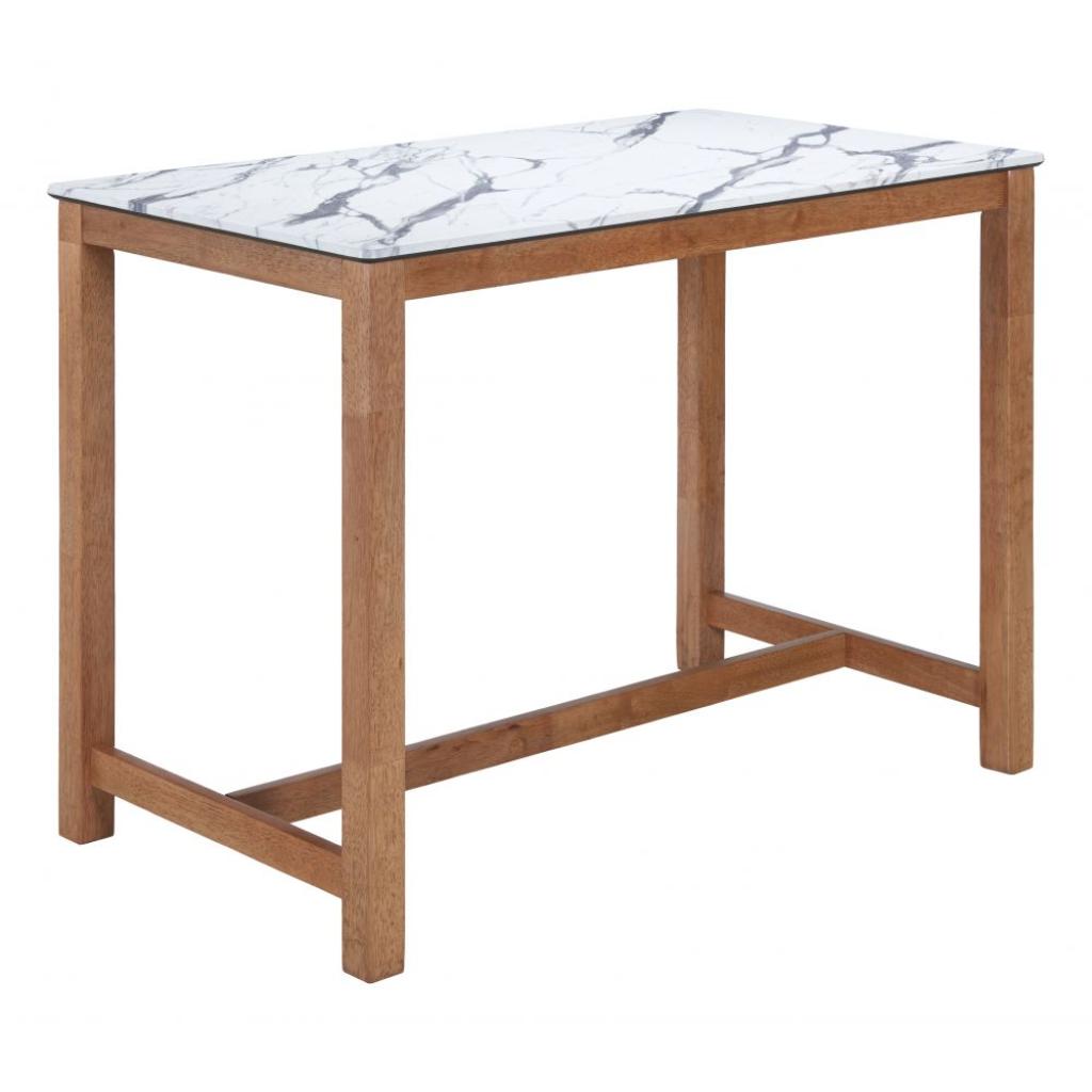 Get Fein Counter Table White Chic Modern Rubberwood Design – LOOMLAN