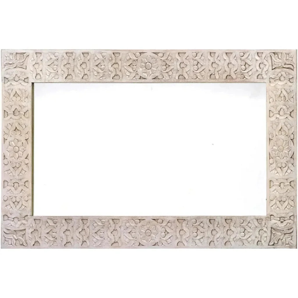 Feyloren Solid Wood Wall Mirror - LOOMLAN