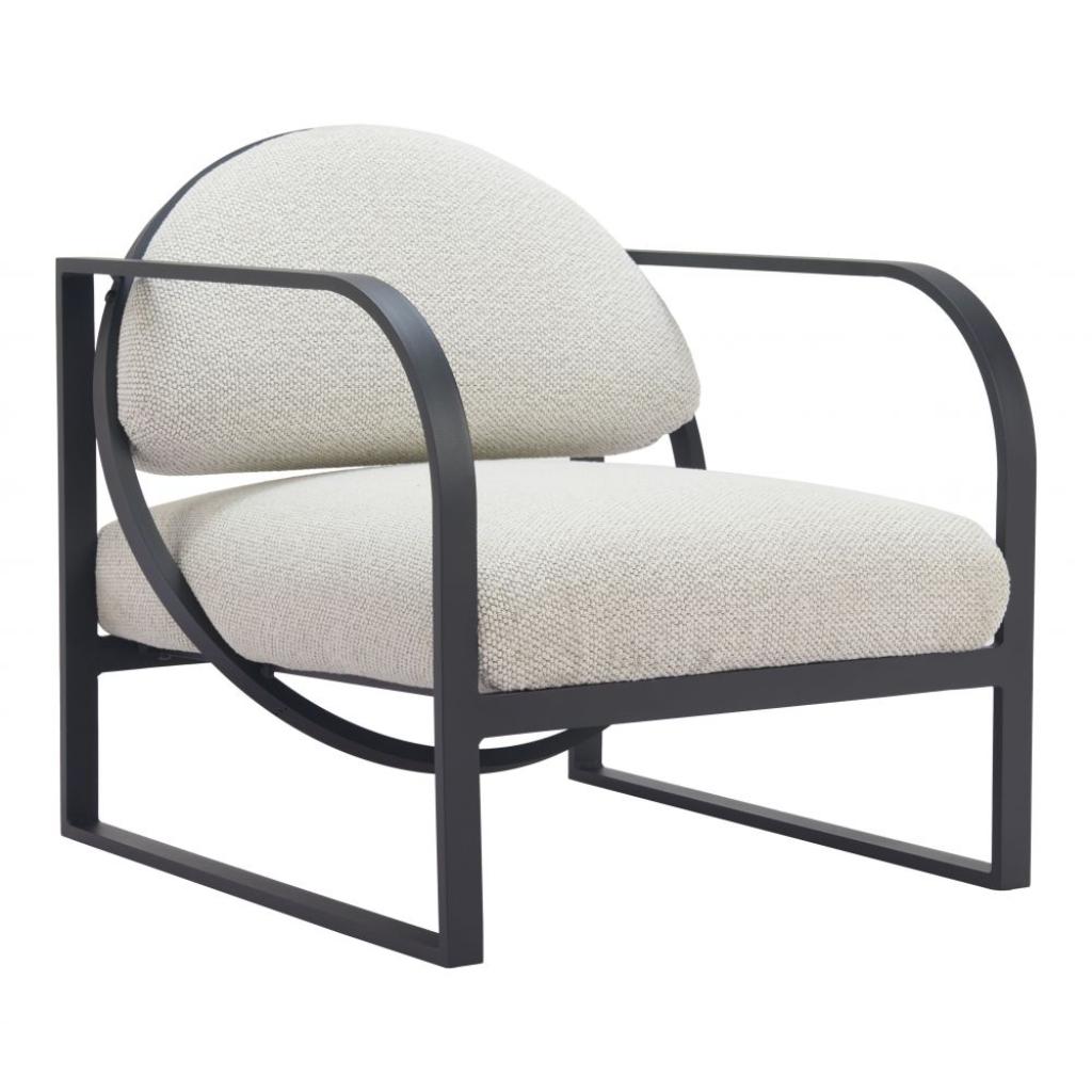 Get Flakt Accent Chair Ivory Modern Design No Assembly – LOOMLAN