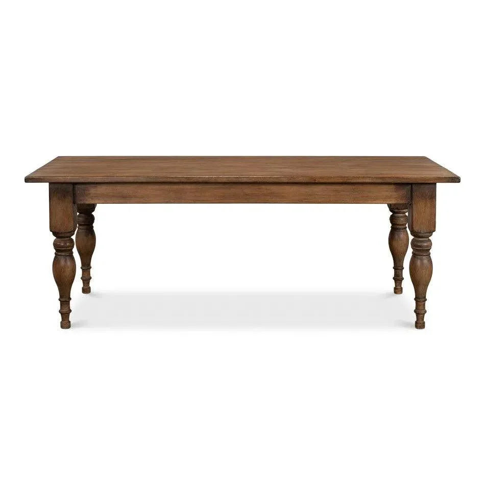 Gabby Dining Table Brown Seats 6 - LOOMLAN