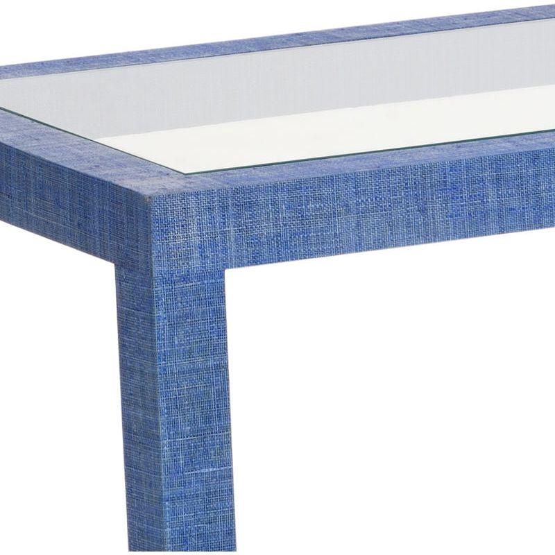 Gaston Blue Raffia Warpped Side Table – LOOMLAN