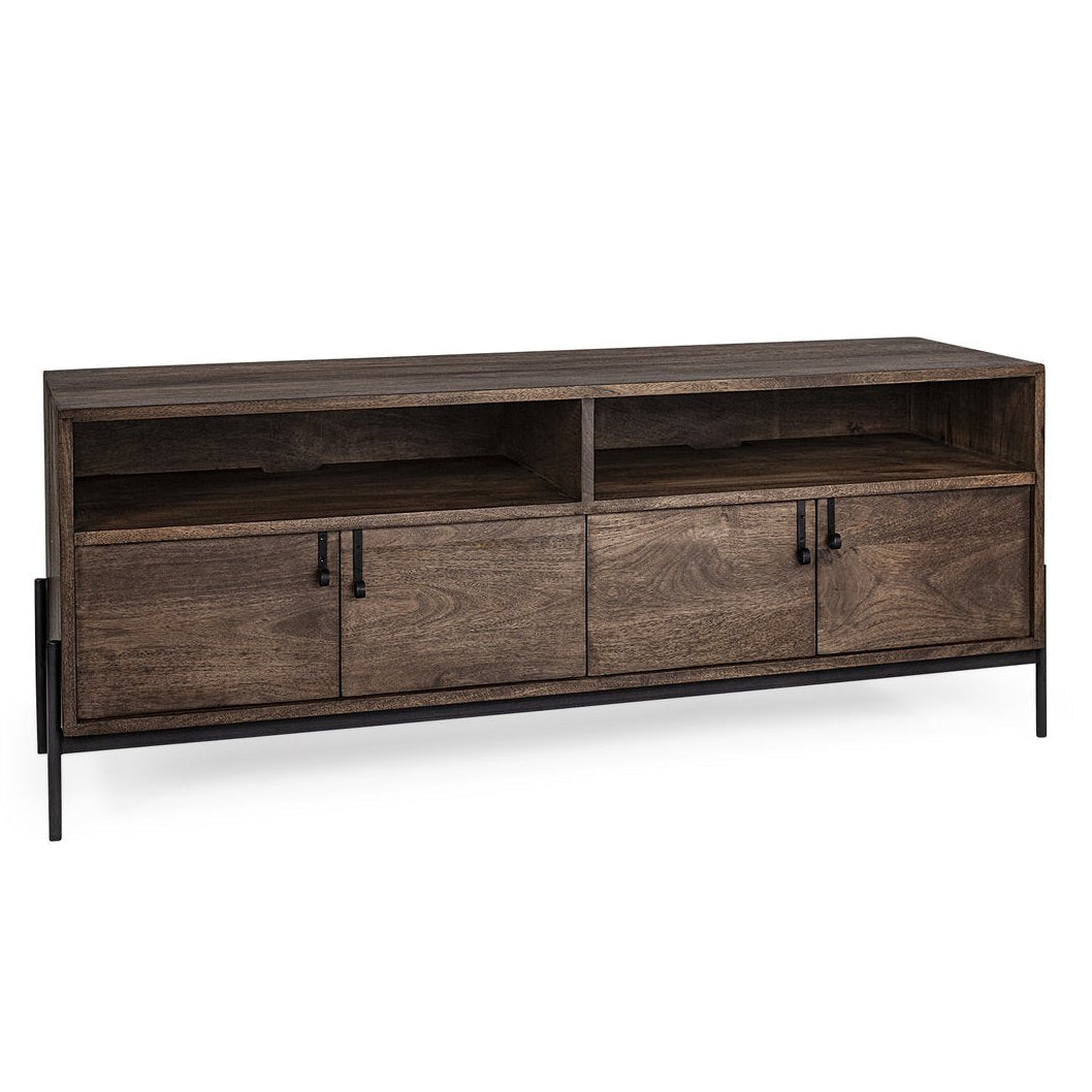 Get Glenn IV Media Console Solid Wood TV Stand 71" – LOOMLAN