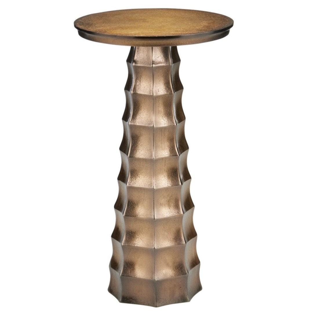 Get Gridiron Drinks Table with Antique Brass Finish – LOOMLAN