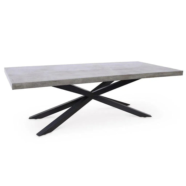 Hunter Reinforced Concrete Rectangular Dining Table - LOOMLAN