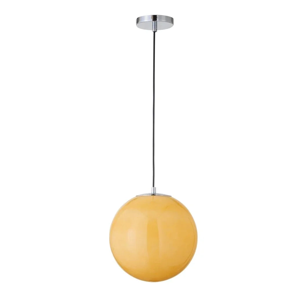 Ida Warm Amber Glow Shade Pendant Light - LOOMLAN