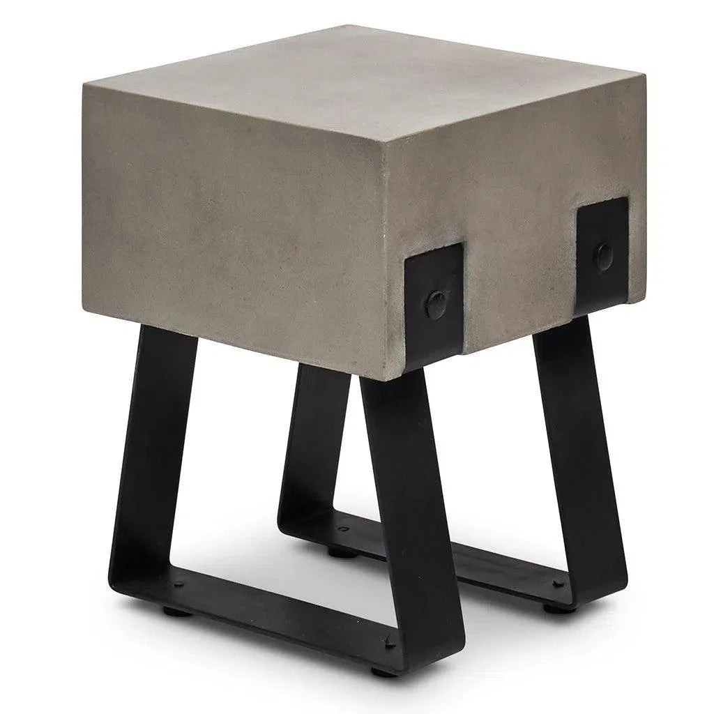 Industrial Fiber Reinforced Concrete Side Table - LOOMLAN