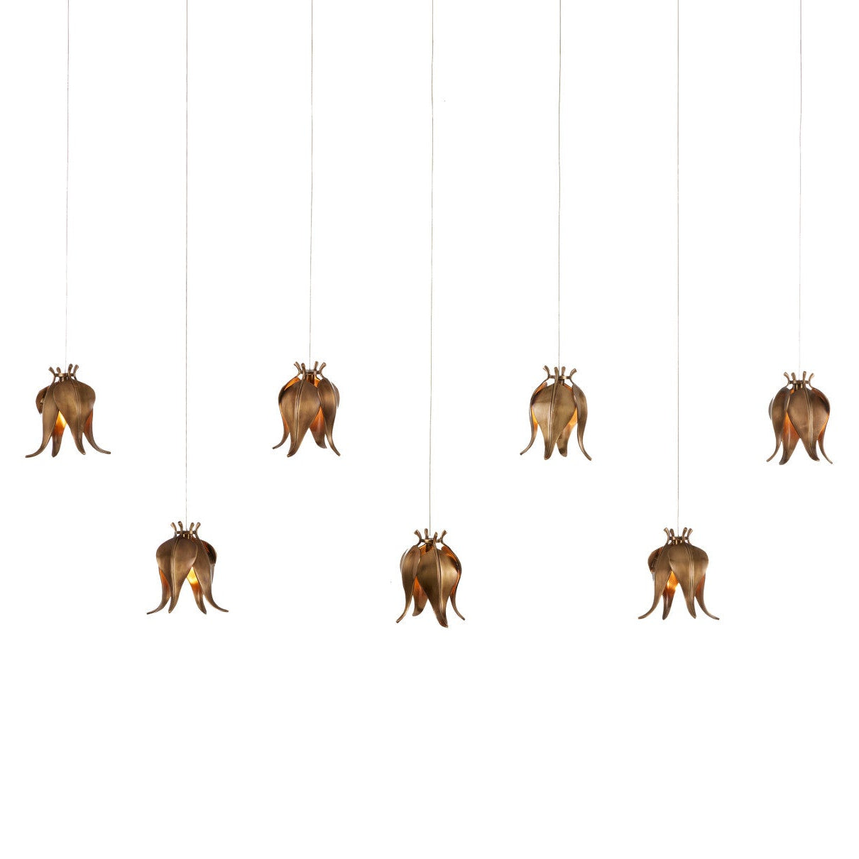 Get Iota 7-Light Linear Pendant Exudes Flower Bud Elegance – LOOMLAN