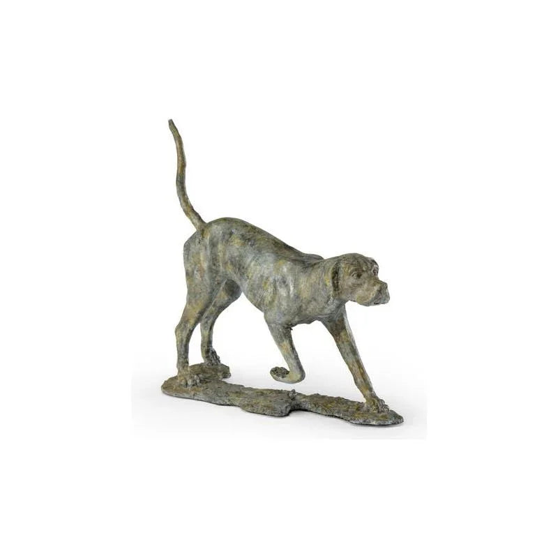 Iron Made Pointer Verde Dog Sculpture - LOOMLAN