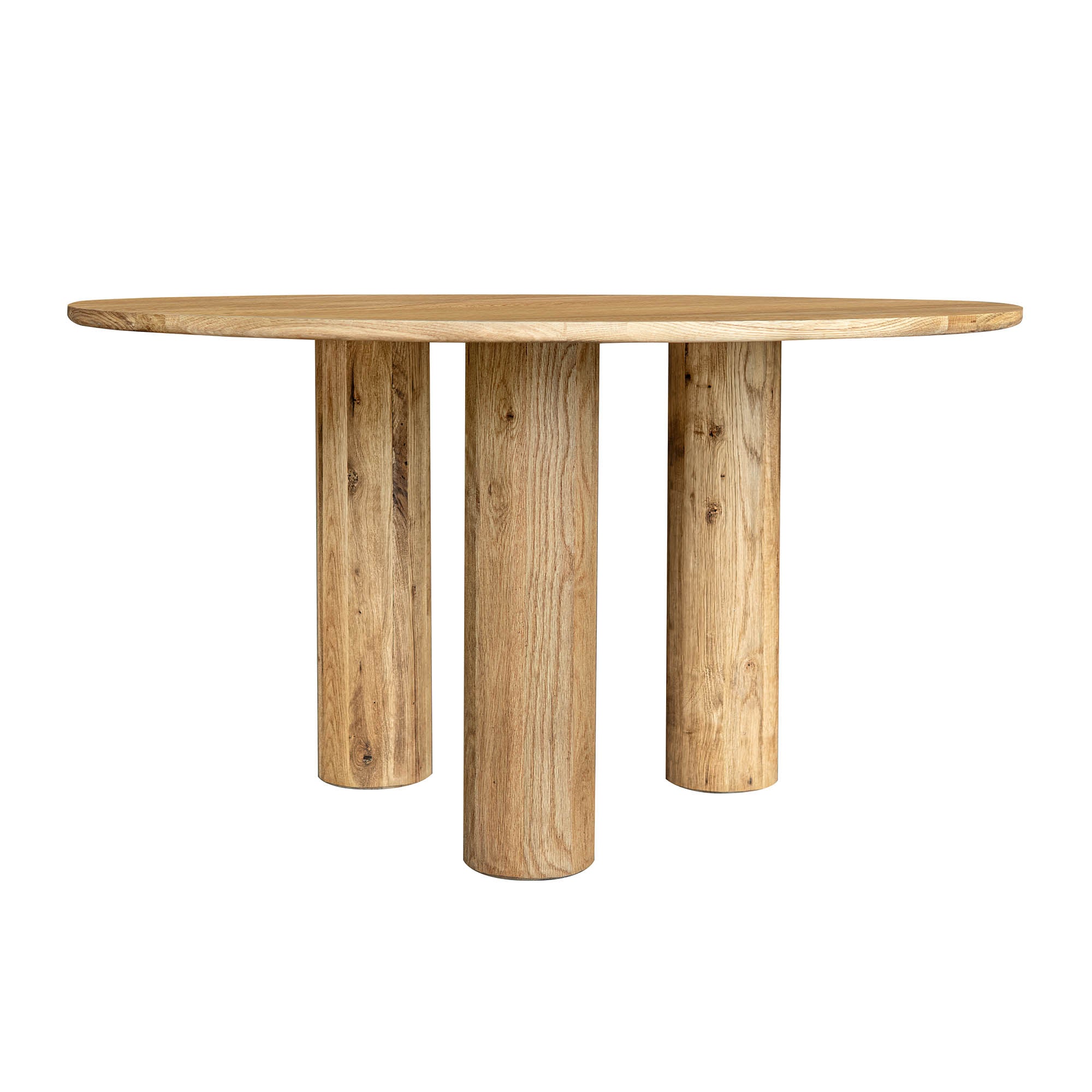 Get Jasper Round Dining Table Natural Oak Elegance – LOOMLAN