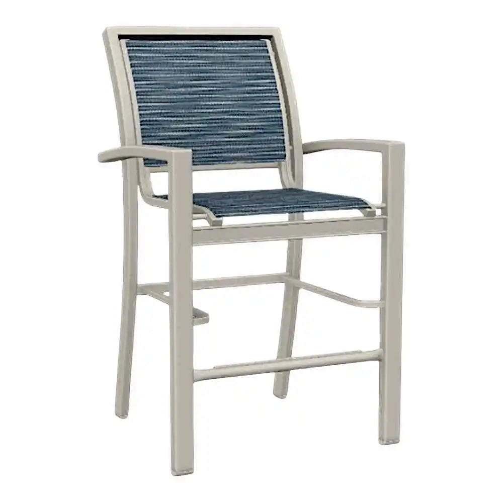 Get Kendall Sling Balcony Height Stacking Arm Chair by at LOOMLAN