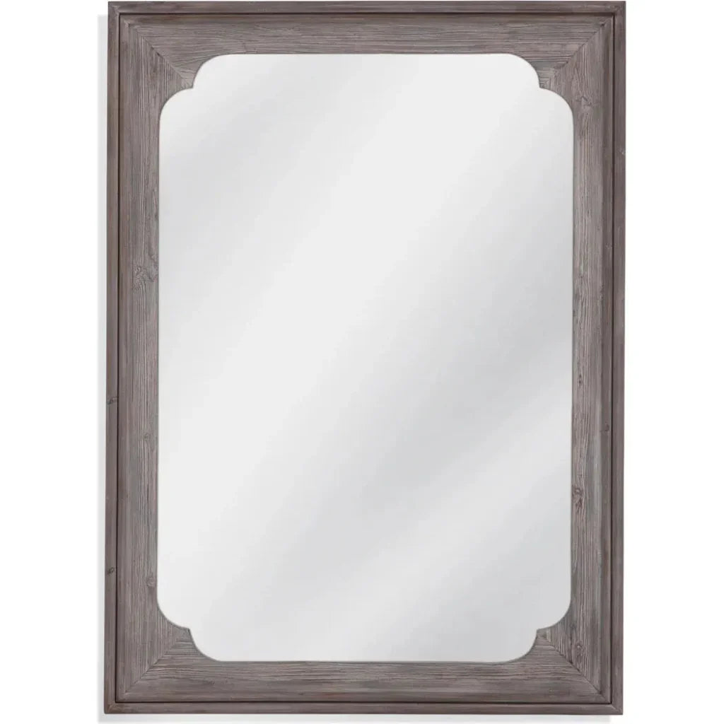 Kingsley Wood Grey Vertical Wall Mirror - LOOMLAN
