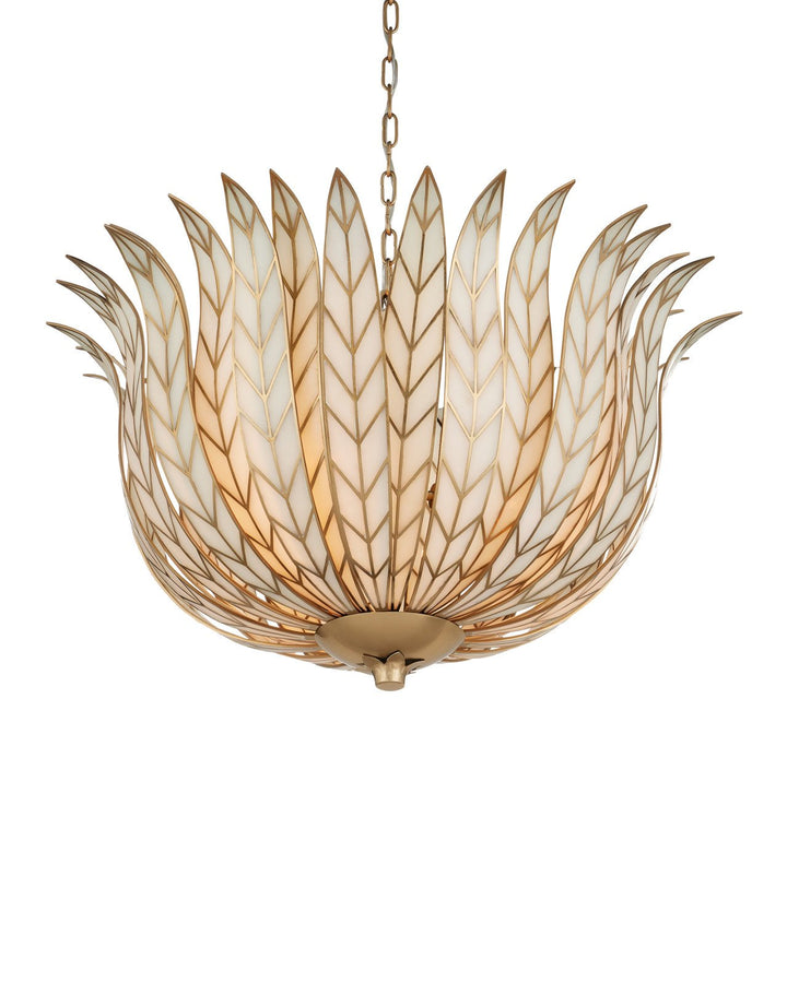 Get Lamina Bowl Chandelier Antique Brass Finish Dimmable – LOOMLAN
