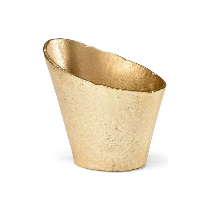 Lawrence Champagne Brass Plated Aluminum Chiller - LOOMLAN
