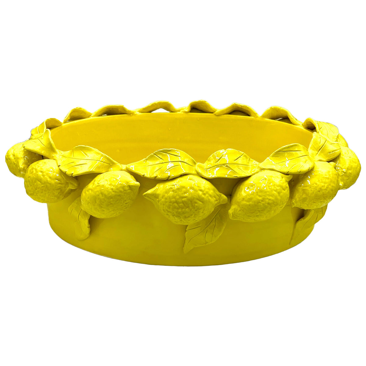 Get Oval Bowl With Lemons Handmade in Italy Ceramic – LOOMLAN