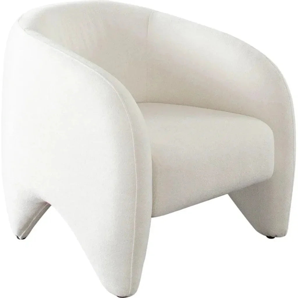 Link Elite Ivory Fabric Accent Arm Chair - LOOMLAN