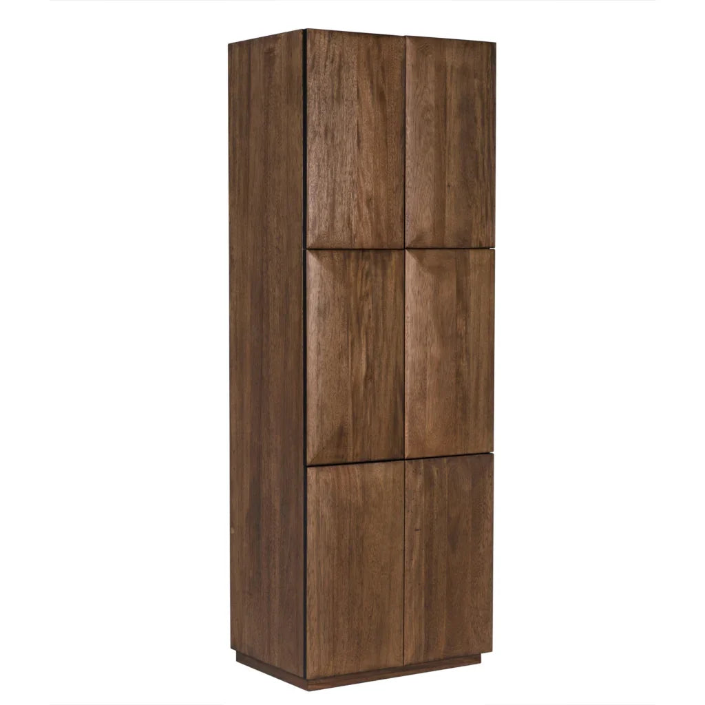 Lucas Wooden Brown Bookcase- LOOMLAN